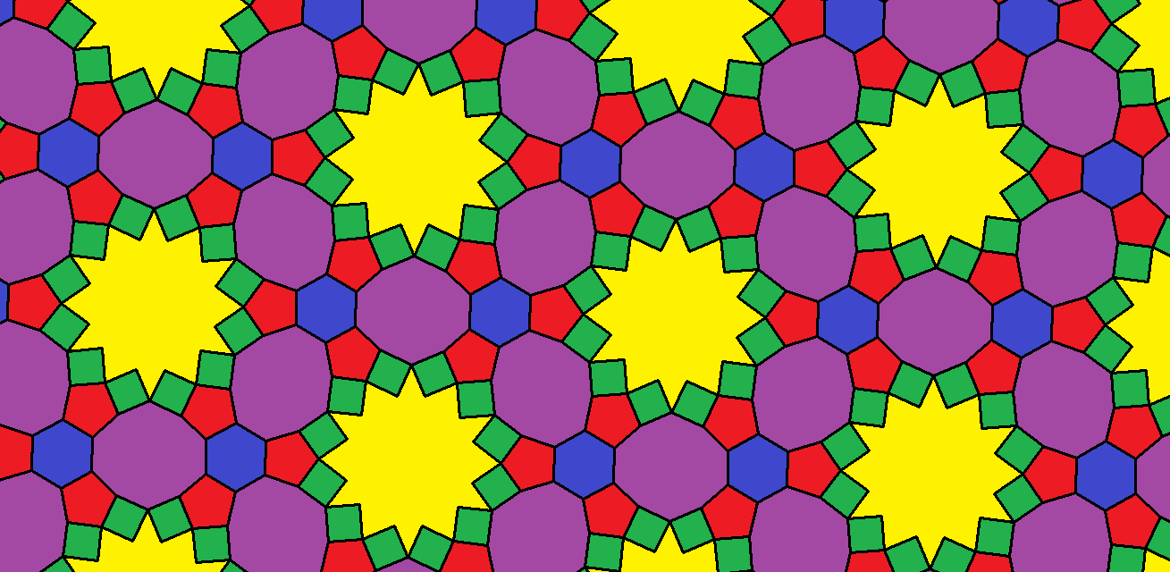 Yellow Star Tessellation | RobertLovesPi.net