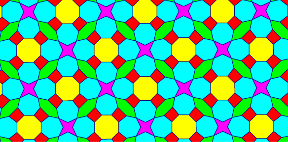 A Tessellation Featuring Regular Octagons, Regular Heptagons, Convex ...